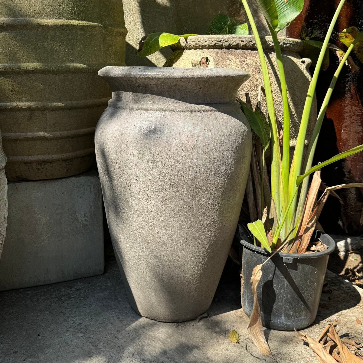 Beautiful Fine Stone Finish Decorative Jar – Pots For Plants